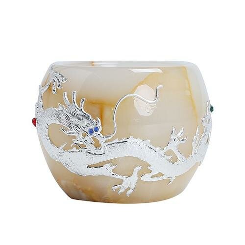 Нефритовый фарфоровый кубок 60 мл Мастер Чаша серебряная чайная сервиз роскошная чашка Пуэр Чаша творческая чайная чашка