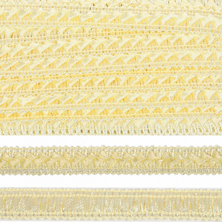 Тесьма декоративная Самоса TBY V03 шир.18мм цв.02 молочный уп.9м