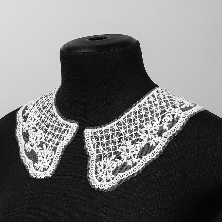 Воротники KRUZHEVO TBY. HX-40 17х16см уп.25 пар цв.01 белый