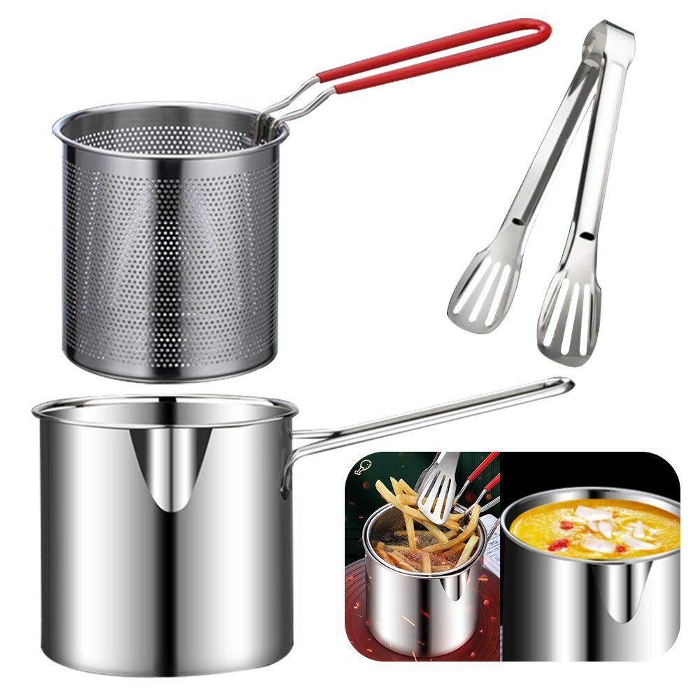 Фритюрница для картофеля фри с сетчатой корзиной для макарон