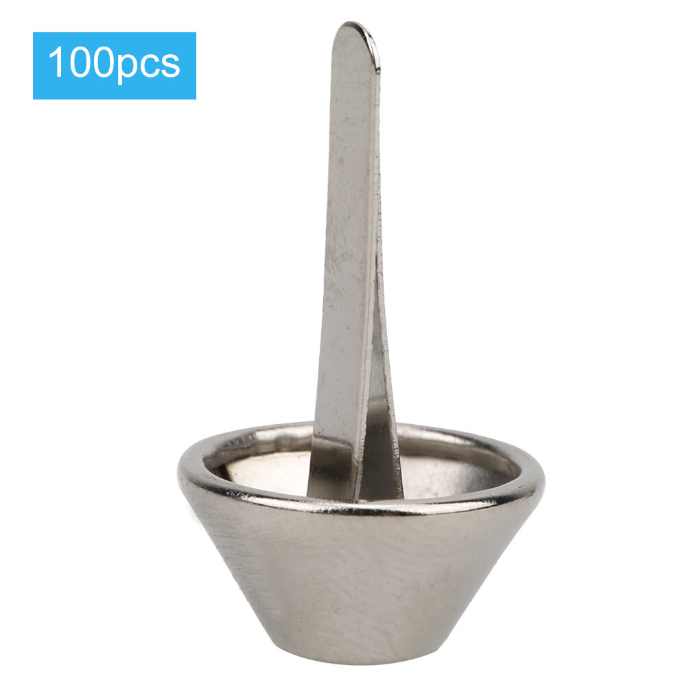 100 шт. Футы серебряный серебряный железодельный кожа кожаная сумочка плоская грибная шипа заклепки