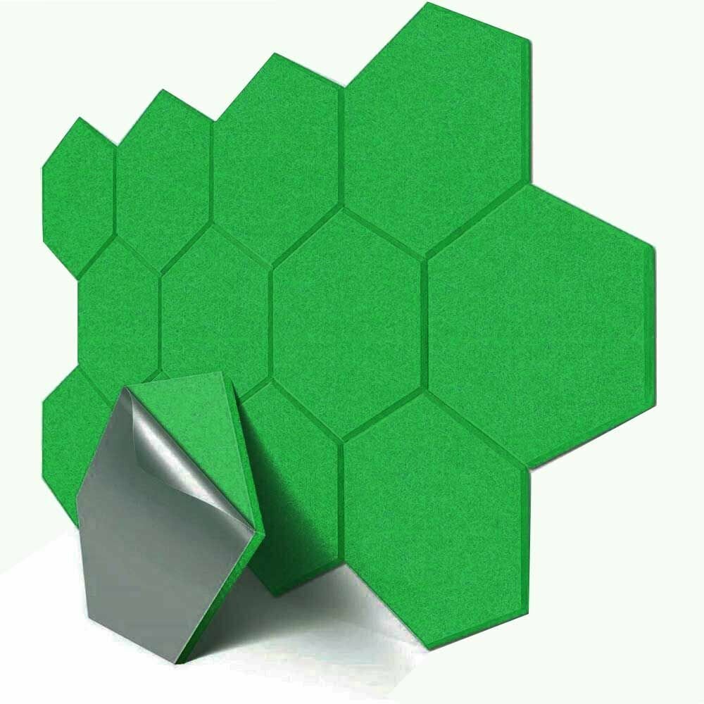 12 шт. Шестиугольный самоклеящийся Звукопоглощающий материал 30X26CM Шумоизоляция для перегородок декоративные панели для стен