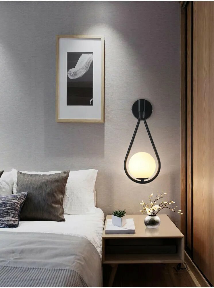 Настенный светильник E27 40Вт с плафоном под старину, для гостиной, спальни и коридора