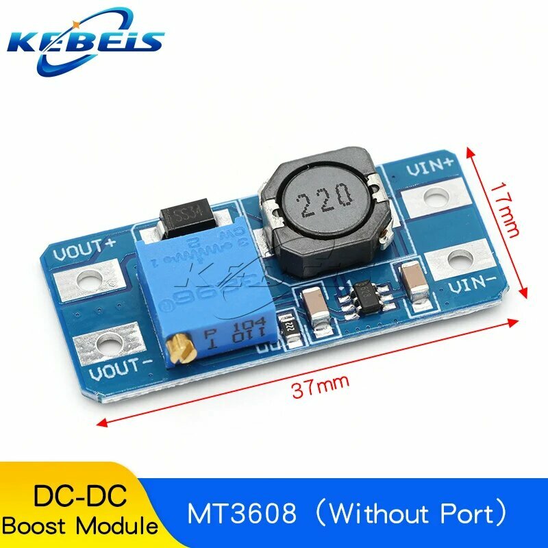 KEBEIS MT3608 Повышающий модуль 2A, 2PCS, MT3608 Without Port