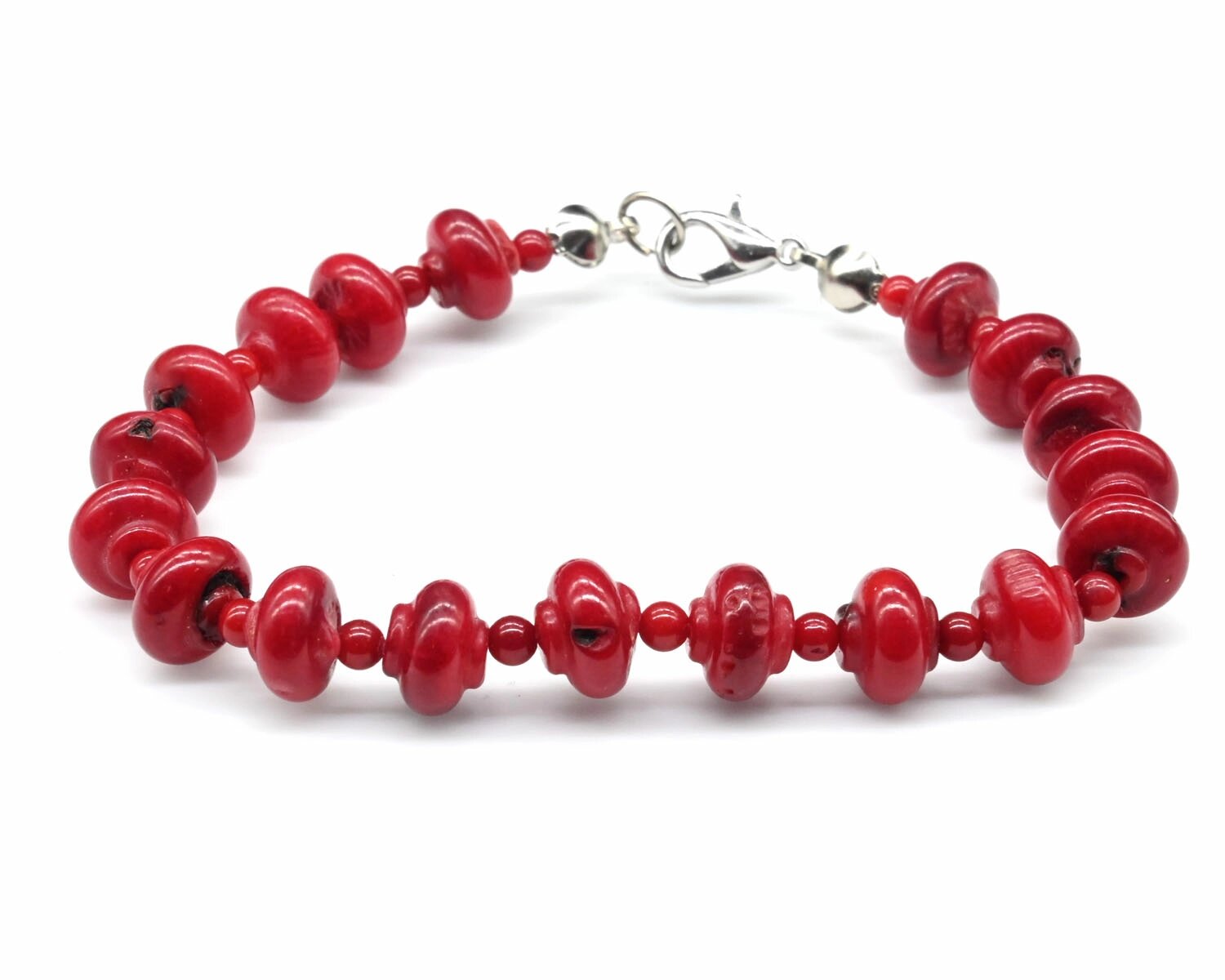 Браслет-цепочка, коралл