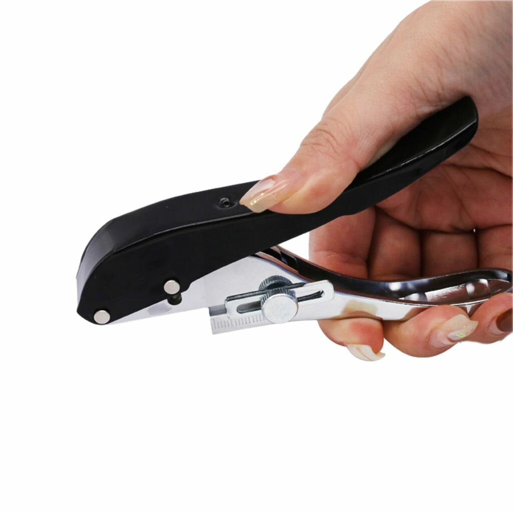 Сверхмощный дырокол с круглыми отверстиями, эргономичная ручка, нескользящая одиночный 8 мм, 5/16 дюймов для карточек, листов ПВХ, бумаги