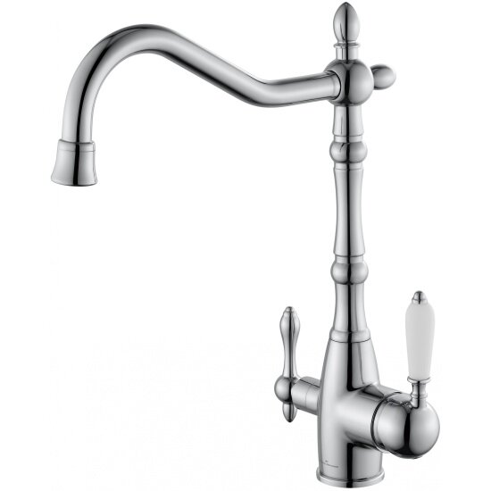 Смеситель для кухни Wonzon & Woghand c подключением фильтра , Хром (WW-88458006-CR)