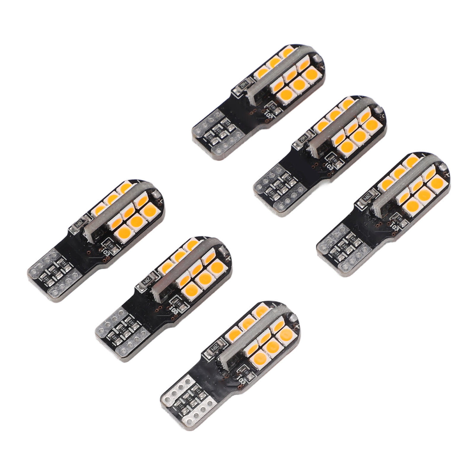 6 шт. T10 24SMD светодиодная лампа желтая 4,8 Вт 12 В супер яркая светодиодная бесступенчатая лампа комплект для индикатора ширины автомобиля