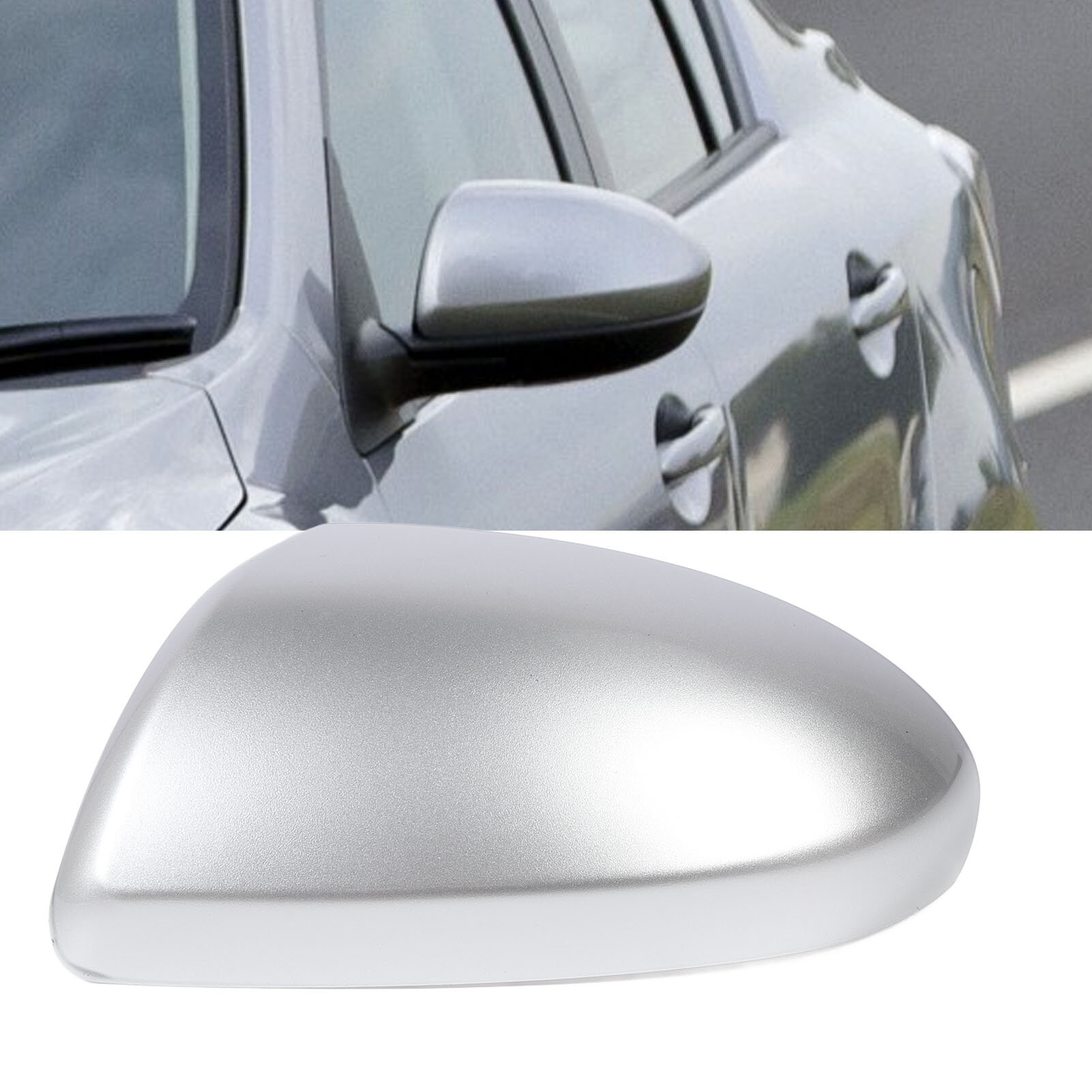 Крышка бокового зеркала заднего вида, надежная защита, ударопрочный, устойчивый к царапинам, стильный вид, корпус бокового зеркала для автомобиля, серебристый, левый