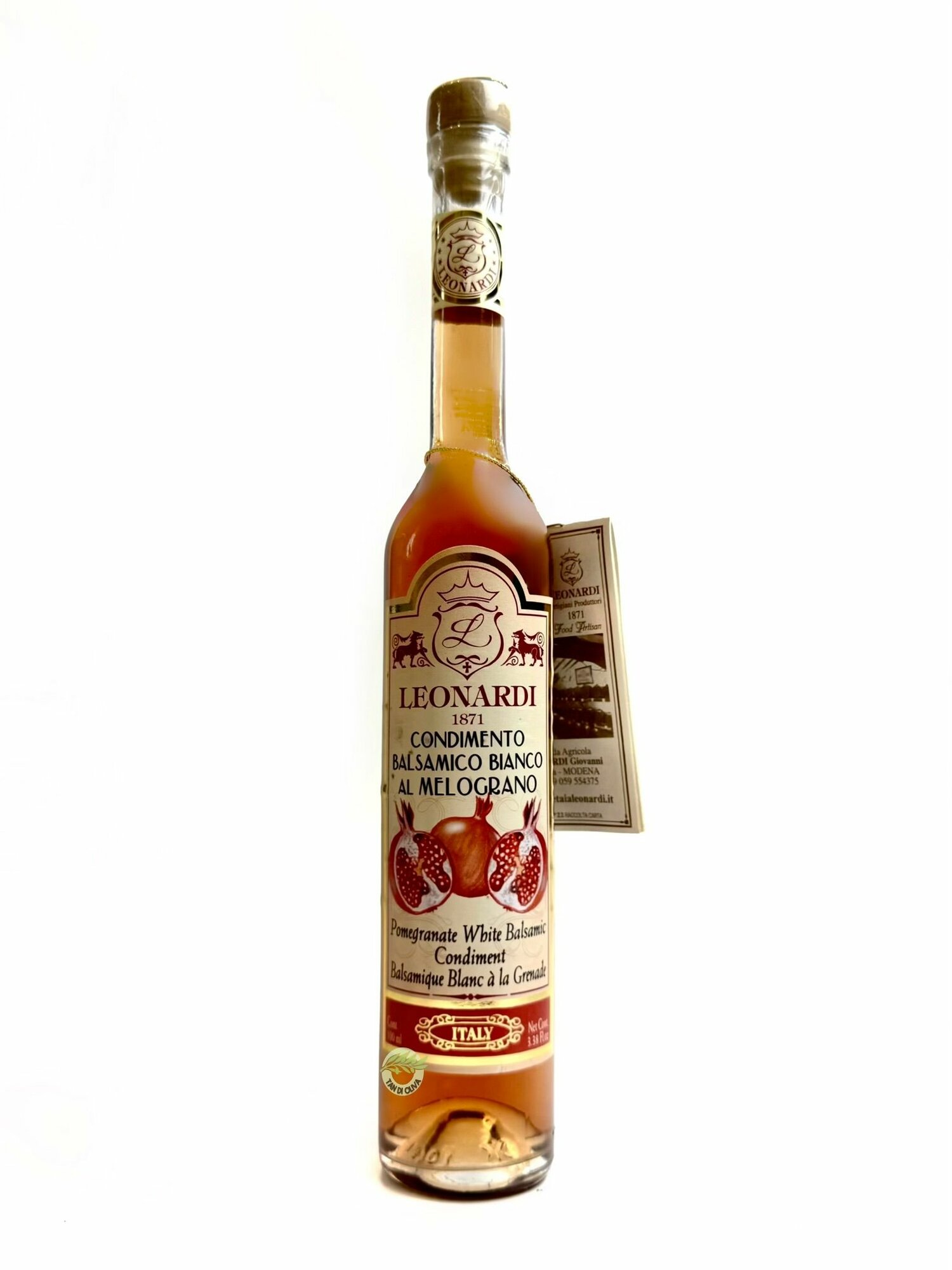 Бальзамический соус с гранатом Leonardi для салата, мяса, десерта, мороженого, Италия, 100 мл