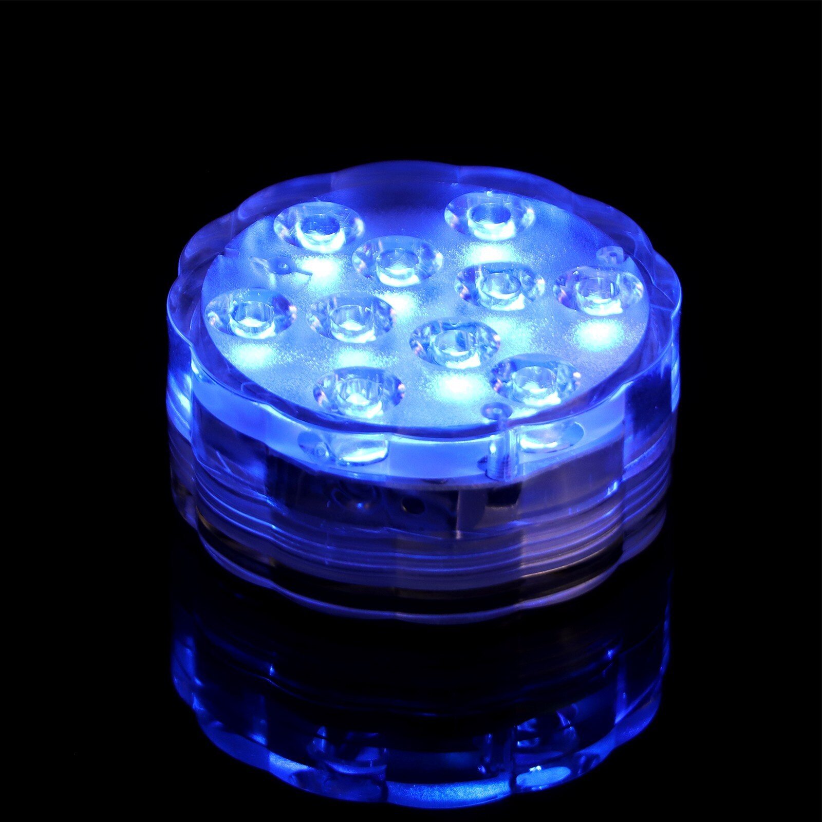 Светильник подводный с ПДУ, 10 LED, 3 Вт, IP68, RGB, от батареек 3хAAA