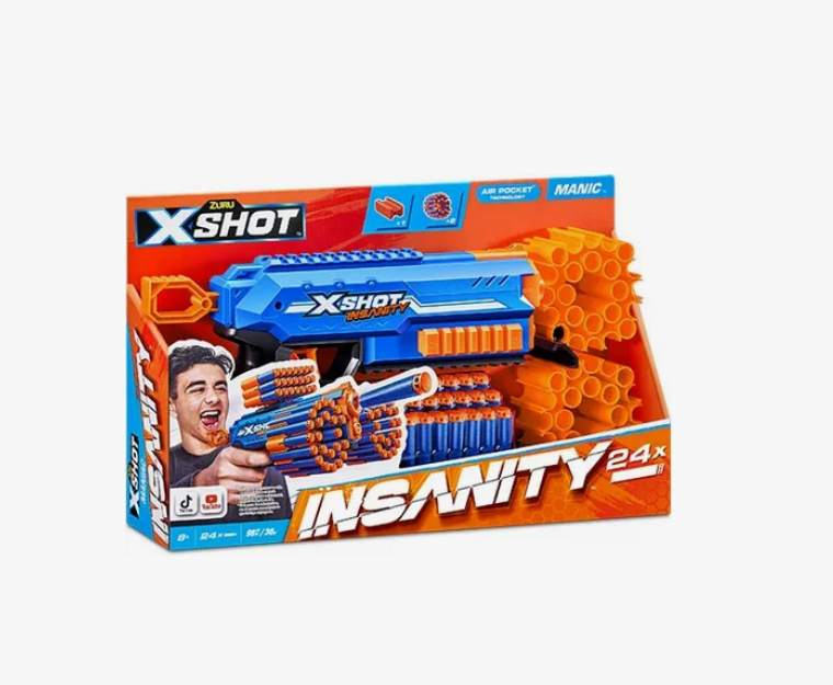 Икс Шот Бластер INSANITY MANIC с акс. X-SHOT 44147
