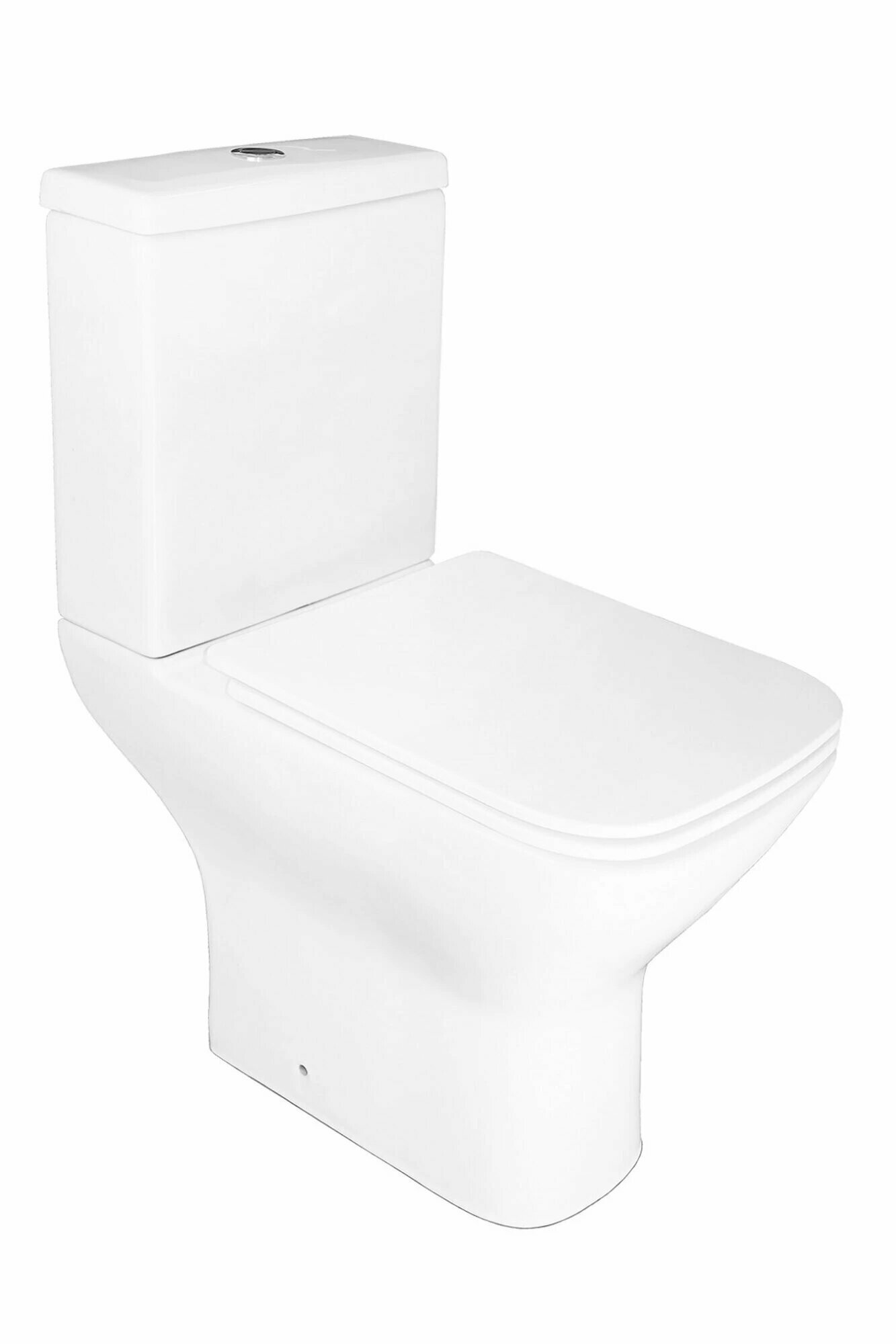 Azario Iris напольный безободковый унитаз в комплекте с арматурой, сиденье микр.600*380* 77,5 мм (