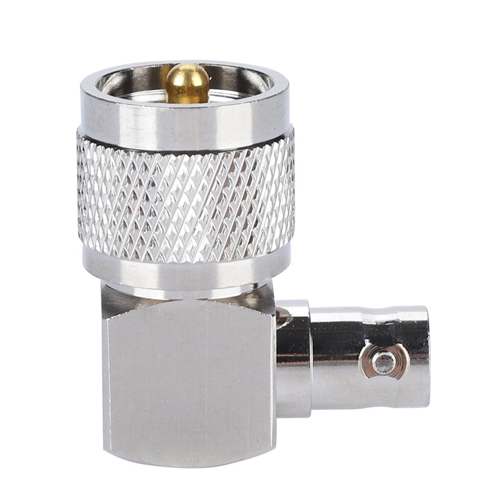 UHF PL259 адаптер "папа" - BNC "мама" прямоугольный коаксиальный разъем для удлинителя антенного радиокабеля