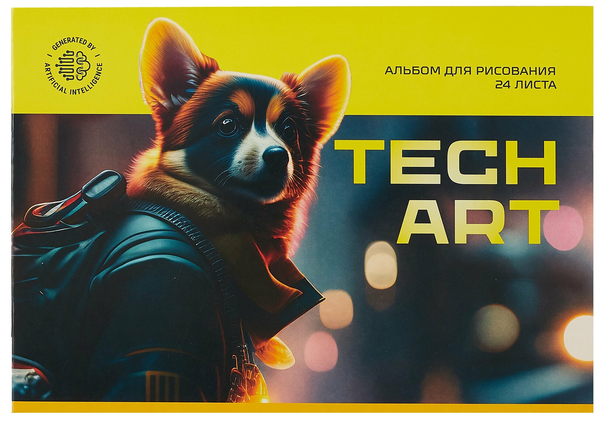 Альбом для рисования BG, TechArt, А4, 24 листа, в ассортименте