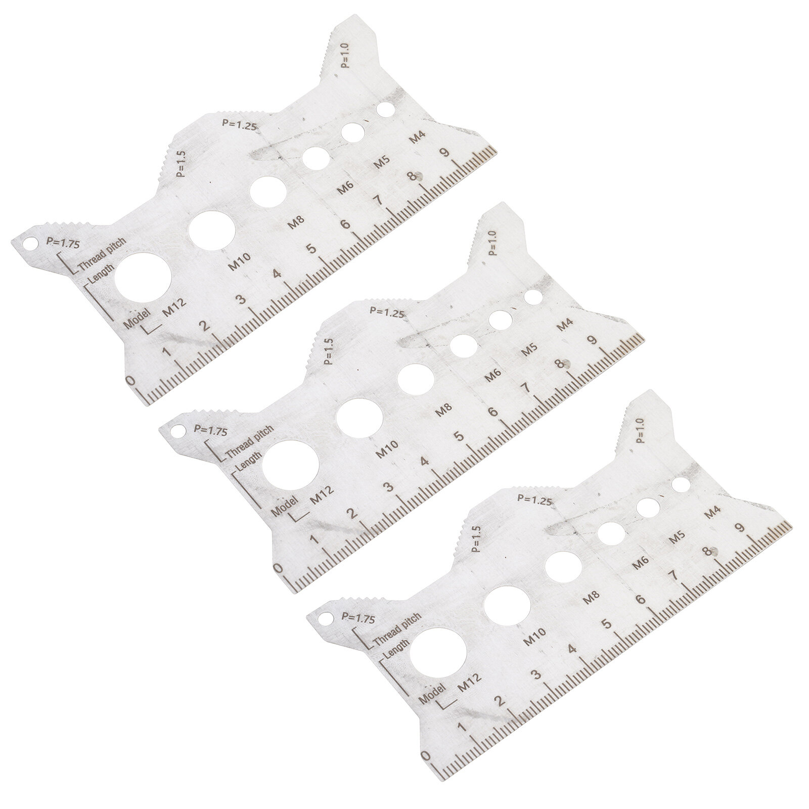 Измеритель шага резьбы из нержавеющей стали для точного измерения диаметра и длины винта