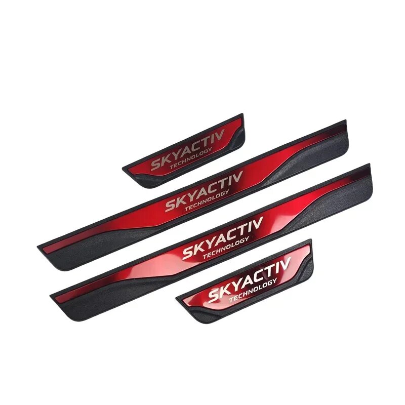 Защитные аксессуары для порога двери Mazda 2 3 6 CX30 CX5 порог машины накладка стальная педаль отделка стикер 2022 2020 with logo1