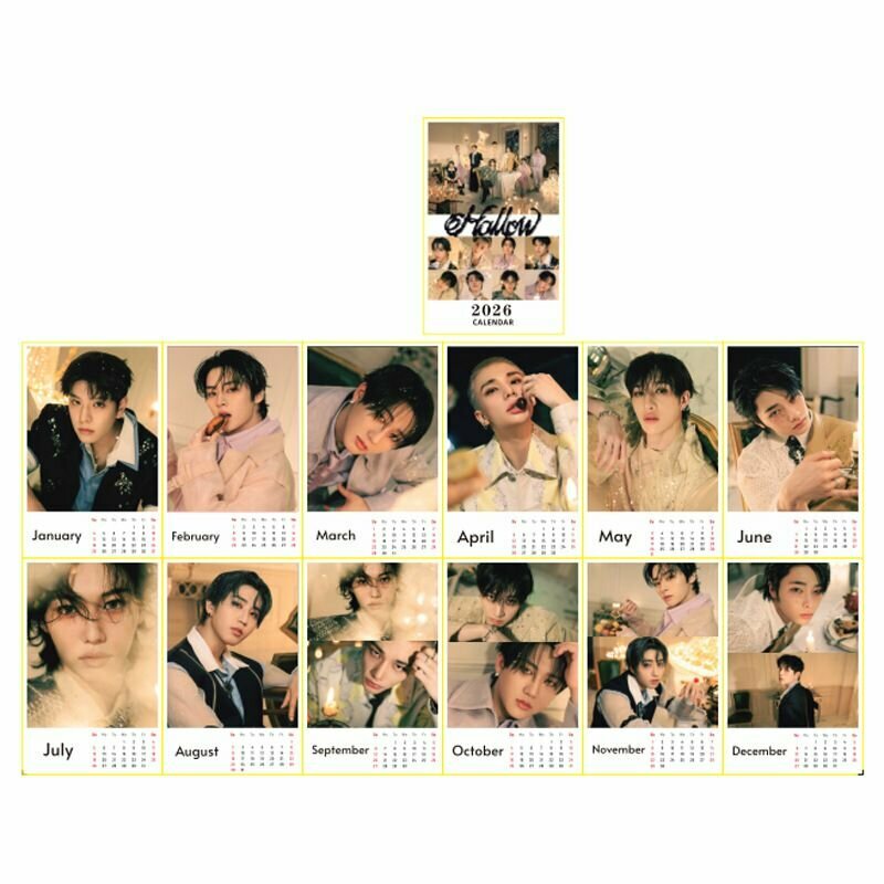 Тайский календарь 2026 Stray Kids BTS SEVENTEEN IDLE