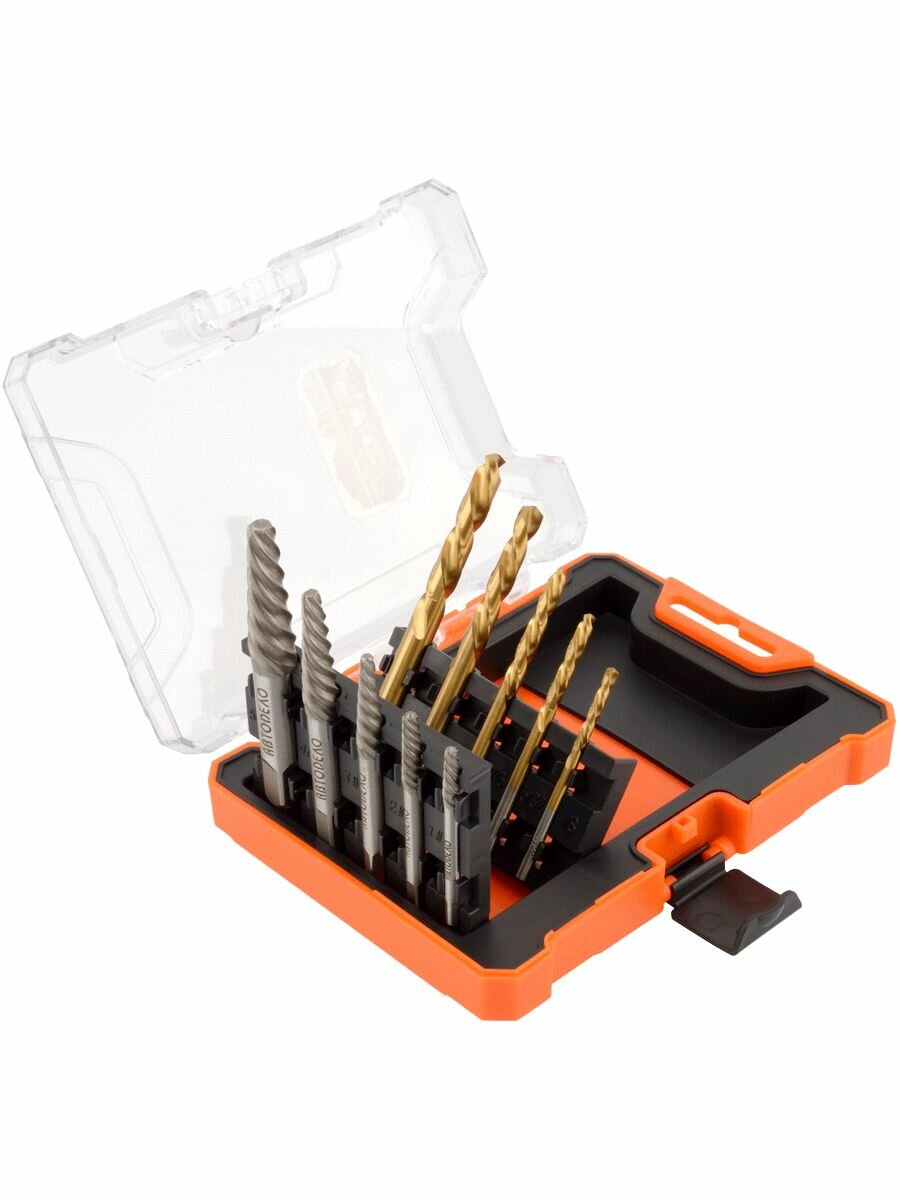 Набор экстракторов и сверл М3-М18, 10 предметов, АвтоDело PRO (40543)