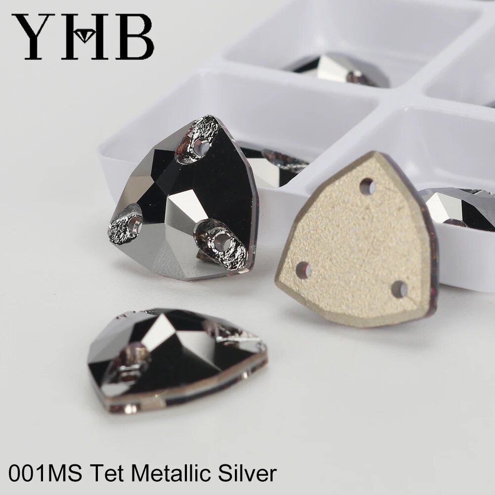 Стразы YHB 16 мм, серебряные, 18 шт, 001MS Metal Silver