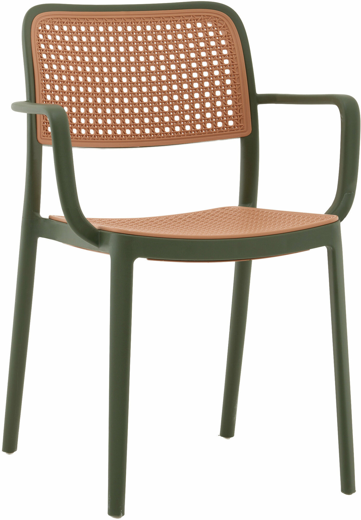 Стул пластиковый STOOL GROUP Yona с подлокотниками Зеленый Размеры: Высота 810мм Глубина 535мм Ширина 470мм