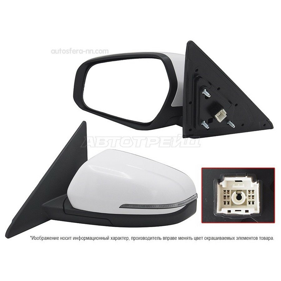 SAT ST160131 Зеркало Hyundai Creta 20-22 / Solaris HC 24- (Спереди/ Слева/ Обогрев/ Повторитель поворота/ Складыв