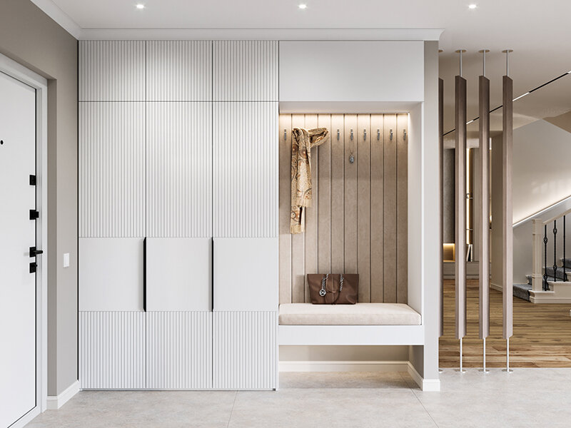 Шкаф распашной для одежды "Тайлер 2" 135х240х50 Белый / Лотос