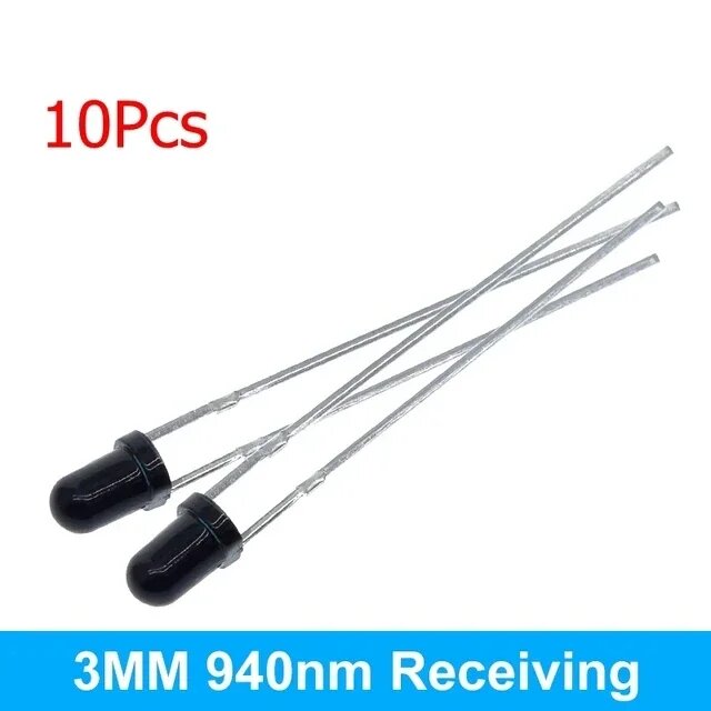 Инфракрасные светодиоды 3мм/5мм 940нм для Arduino 10pcs 3mm Receiver