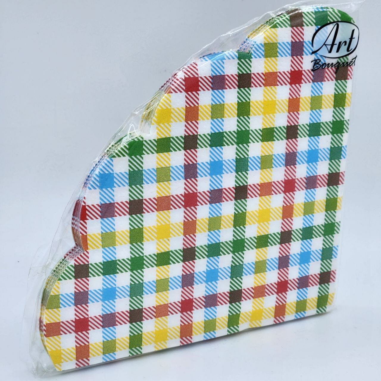 Салфетки Desna " Цветная скатерть", целлюлоза, круглые, 32х32 см