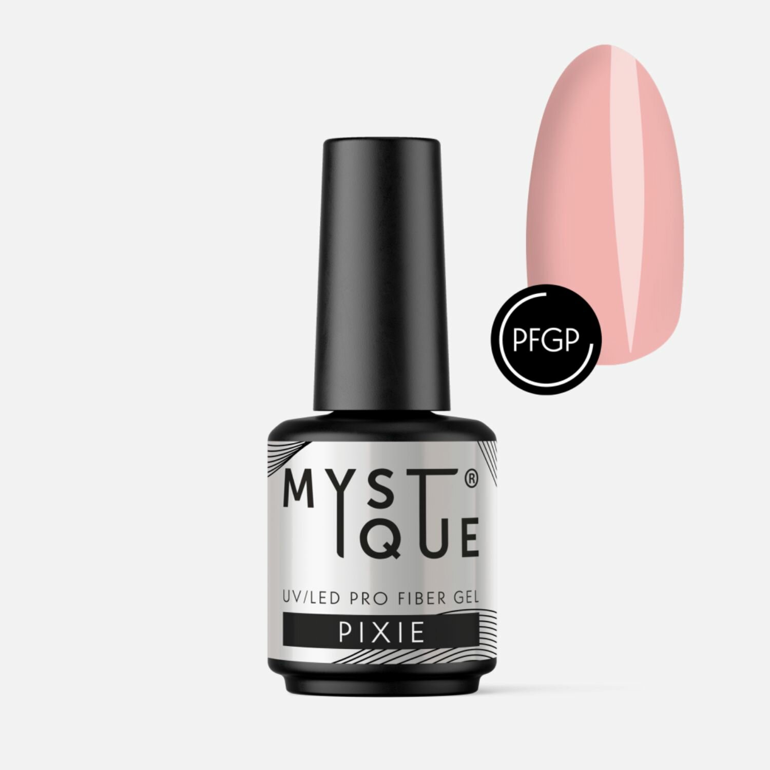 Файбер гель для наращивания Mystique Pro Fiber Gel «Pixie» 15 мл со стекловолокном