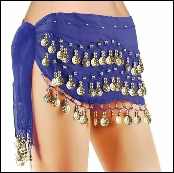 Пояс платок для восточных танцев с монетками