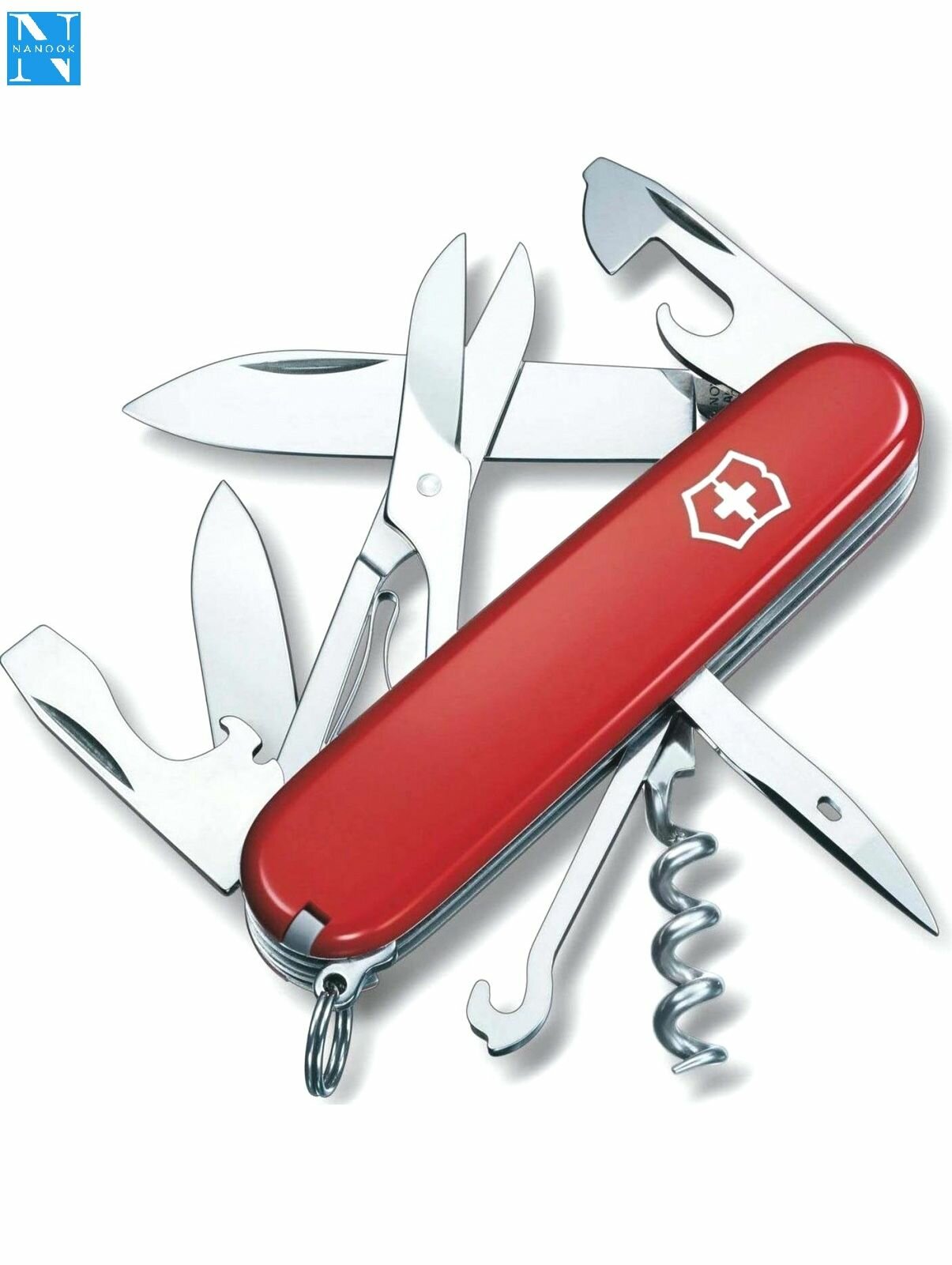 Нож перочинный VICTORINOX Climber 1.3703, 91 мм, 14 функций, красный
