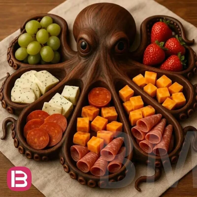 Блюдо Ляган, 1 шт Octopus A-26*25*3cm