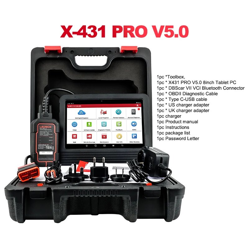 Новинка 2026 года: Диагностический сканер LAUNCH X431 PRO V 5.0 для Global Version, X431 PRO V5.0