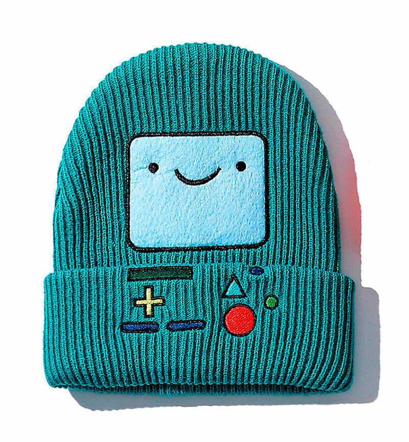 Взрослая шапка-бини BMO Adventure Time, мягкая вязаная зимняя шапка с изображением персонажа мультфильма, теплый головной убор