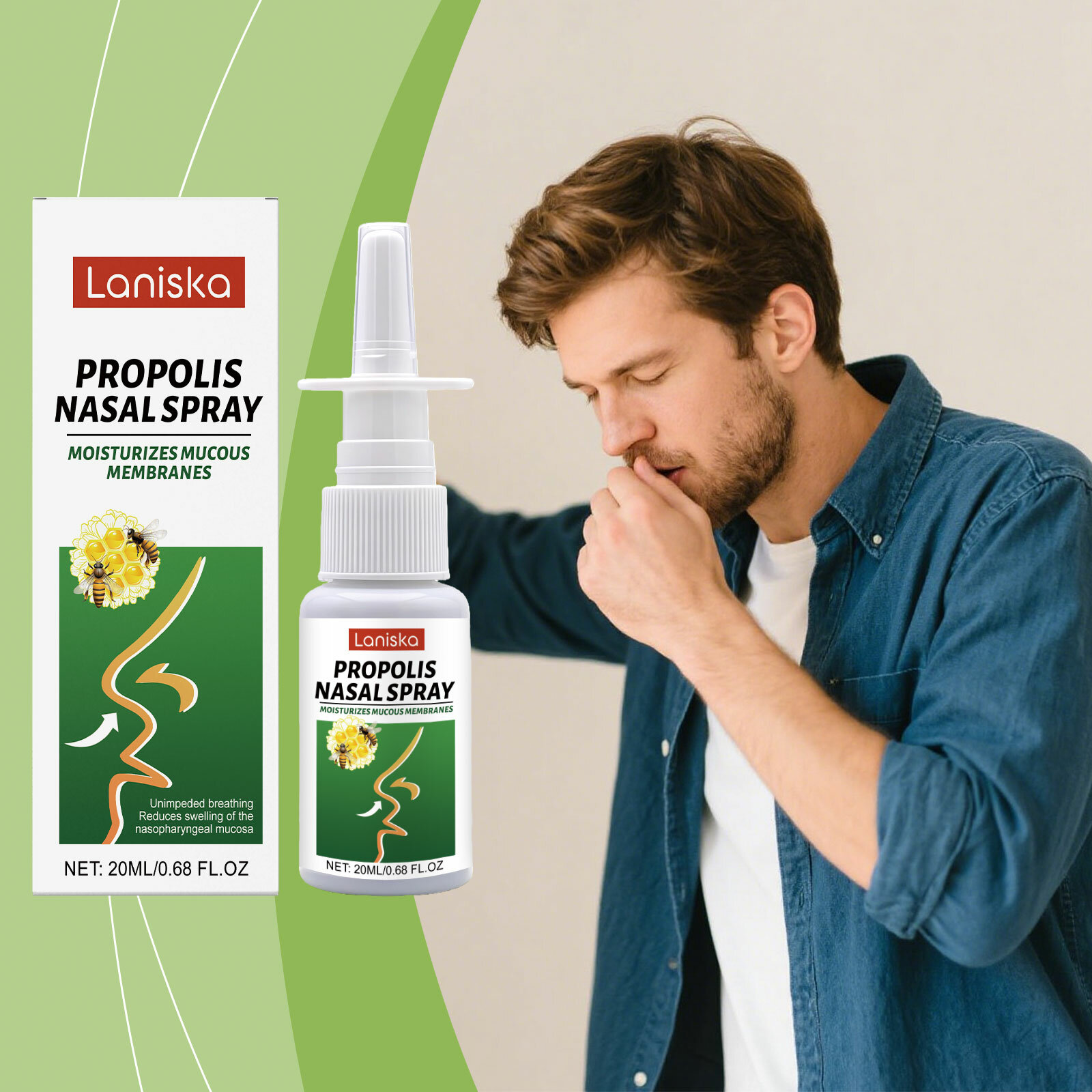 Спрей для ухода за носом, мягкий очищающий, освежающий и комфортный, наслаждайтесь свежим воздухом