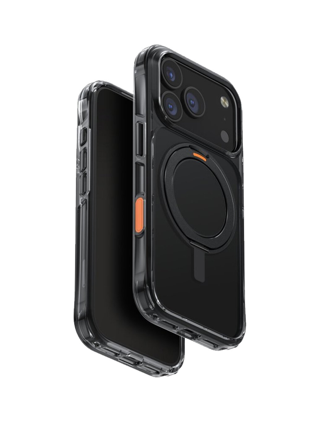 Чехол Uniq для iPhone 17 Pro Swivix с вращающейся подставкой карбон черный (Magsafe)