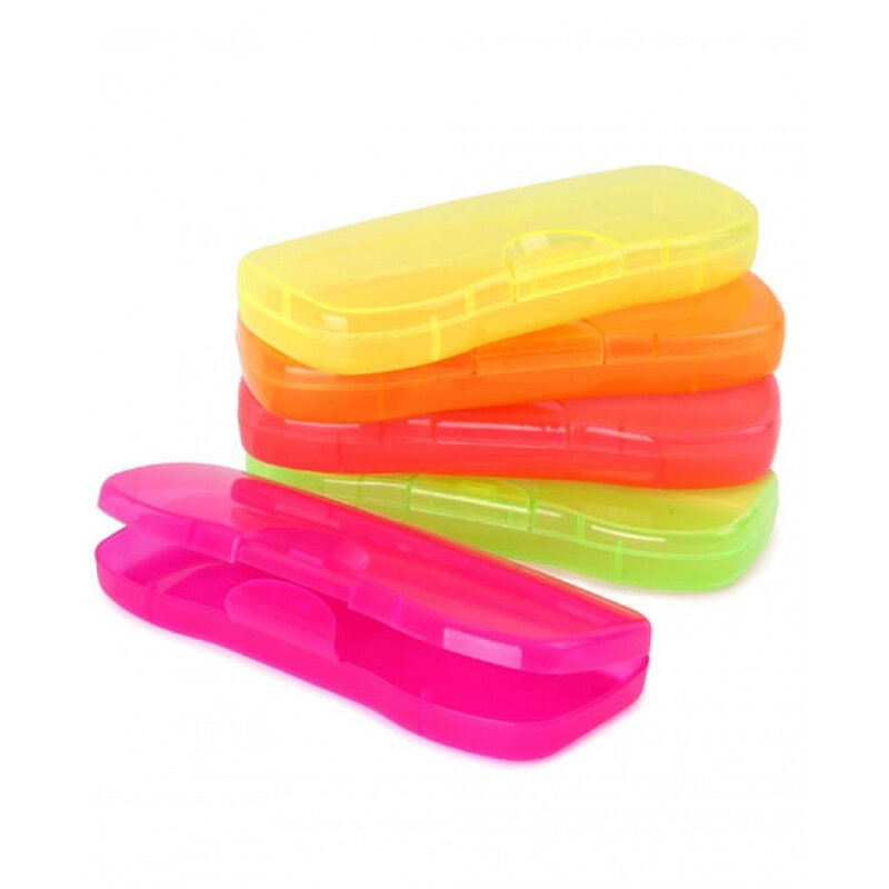 15 шт. Пенал-футляр, 204*83*25 СТАММ, неоновые цвета, ассорти