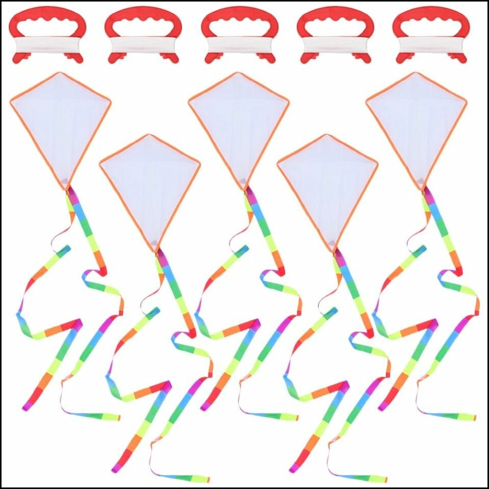 Эксклюзивный комплект из пяти белых змеев для творчества и запуска 38х33 см