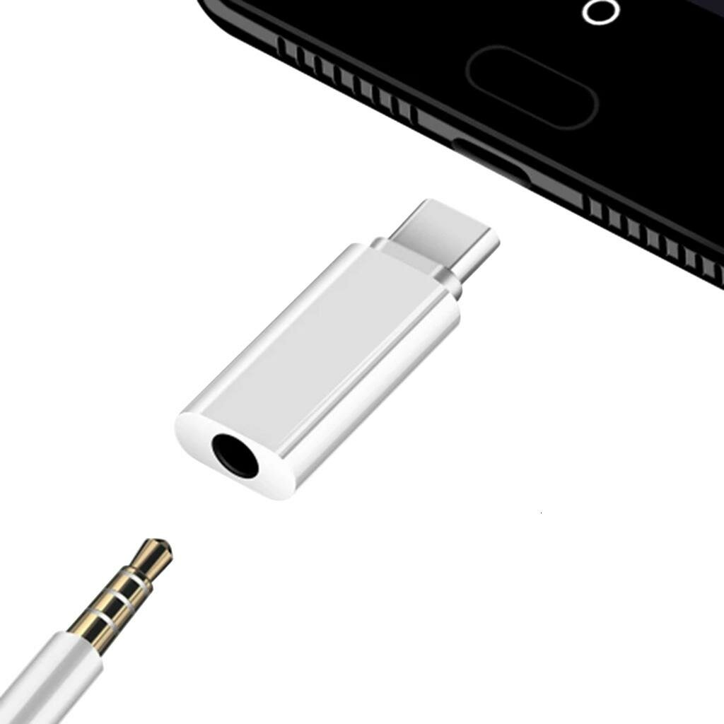 Адаптер USB-C — 3,5 мм, Белый — фото 1