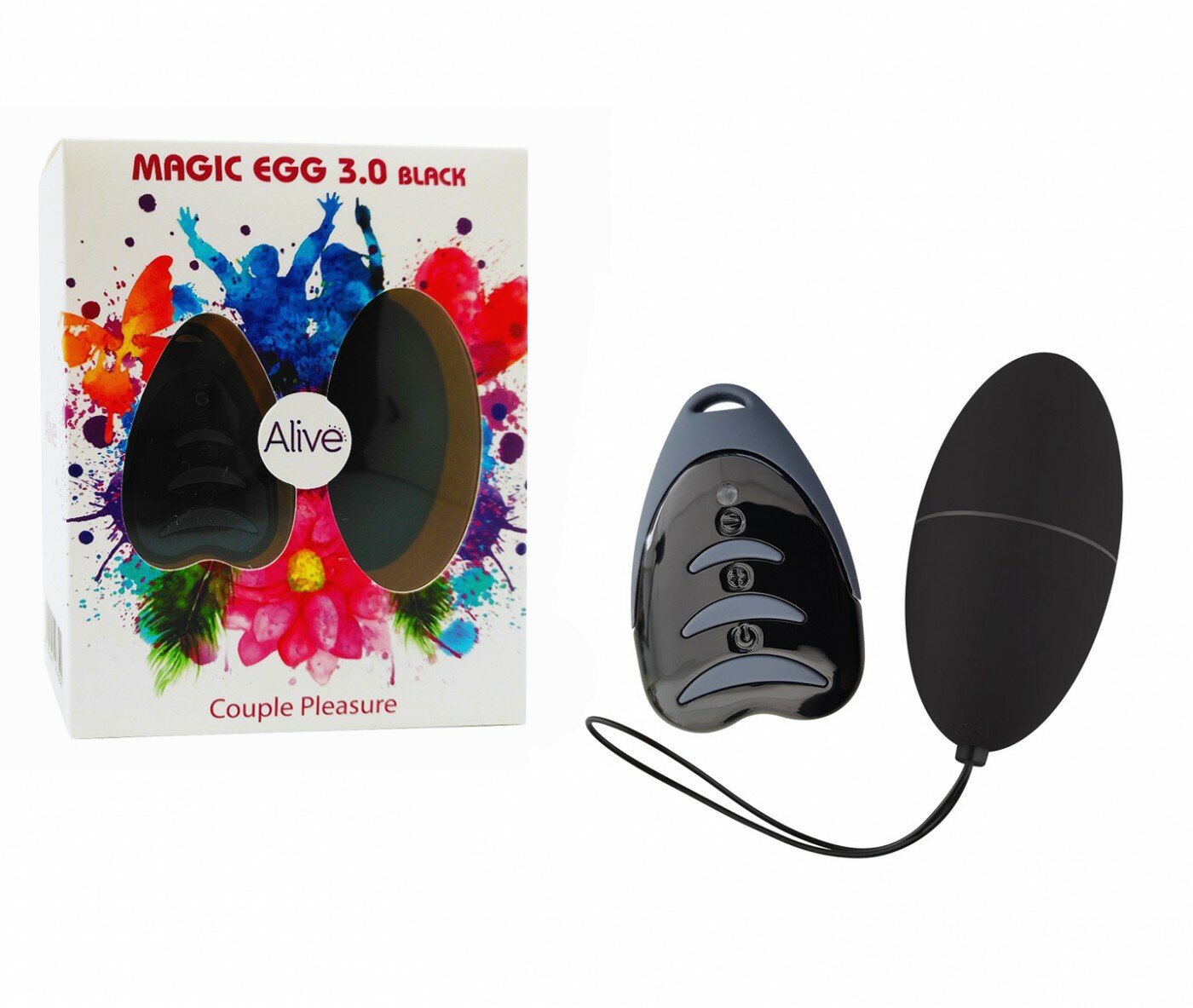Виброяйцо «Magic Egg 3.0» на пульте,10 режимов вибрации черное
