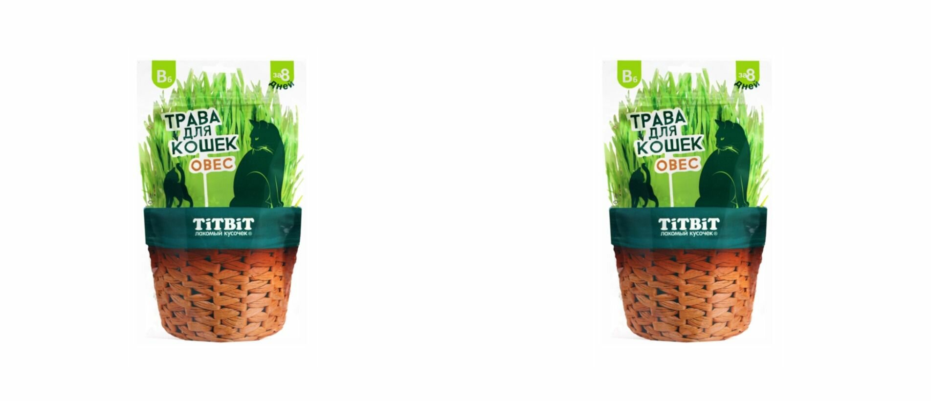 Titbit Трава для кошек Овес,68 г,2 шт