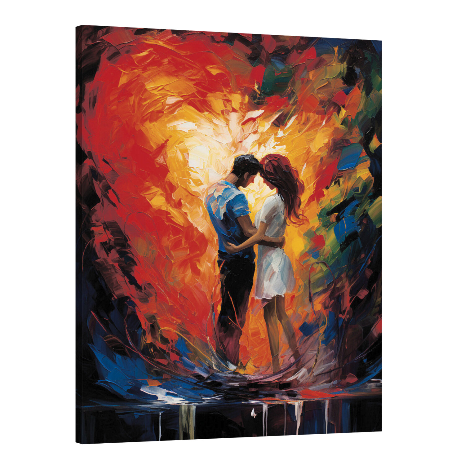 Интерьерная картина 50х70 "Встреча двух сердец"