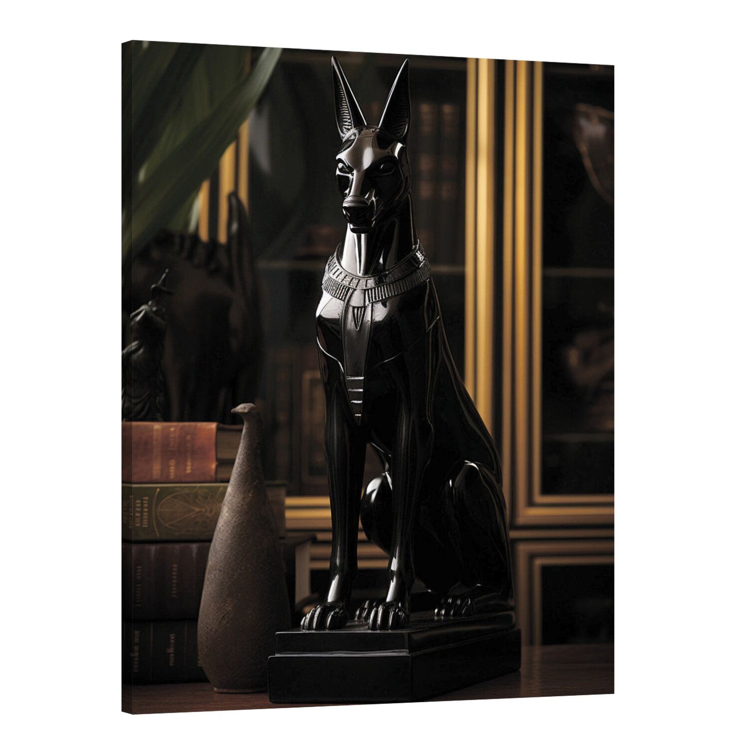 Интерьерная картина 50х70 "Анубис: страж между мирами жизни и смерти"