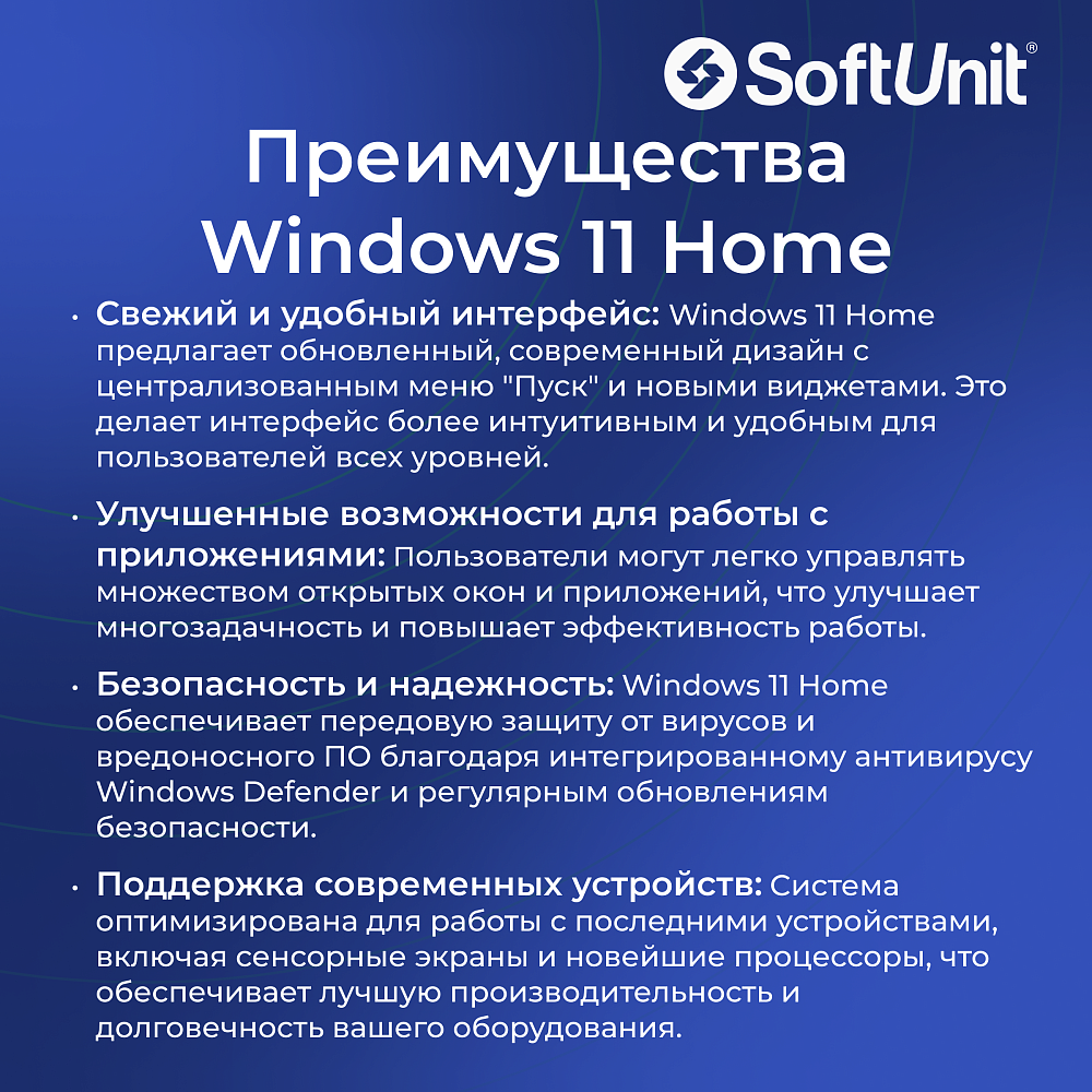 Microsoft Windows 11 Home (Домашняя) (Retail / Бессрочный ключ ...