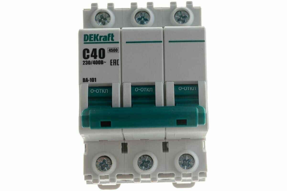 Выключатель автоматический модульный 3п C 40А 4.5кА ВА-101 DEKraft 11082DEK