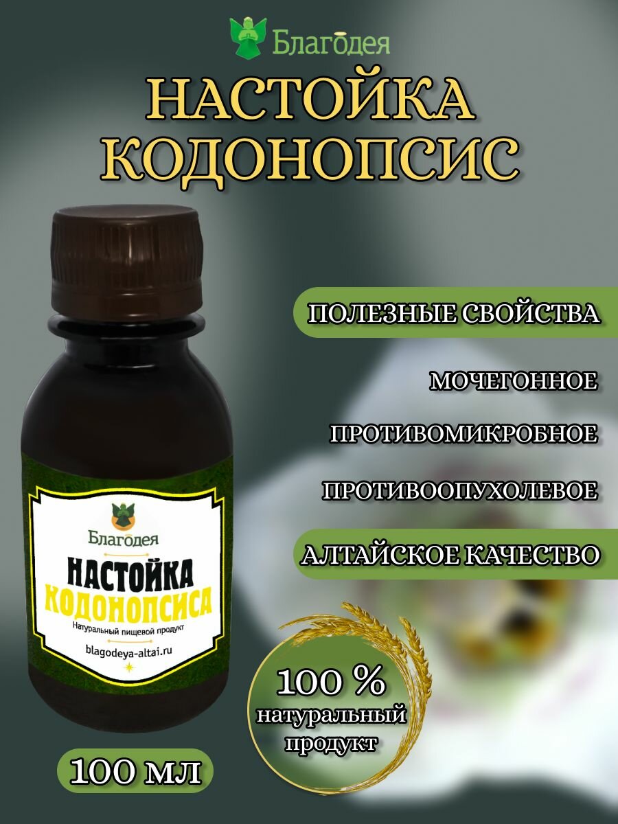 Настойка кодонопсис "Благодея-Алтай" для органов дыхания, 100 мл