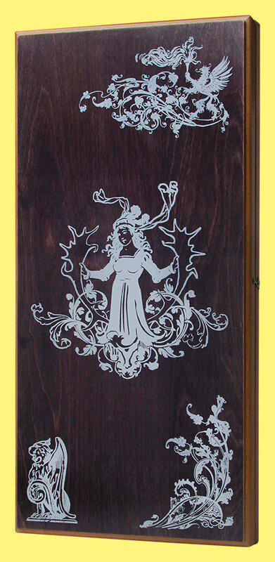 Нарды, шашки Фея (цвет чёрное дерево)