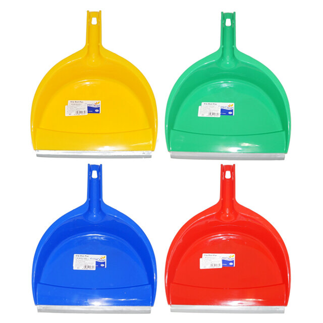 Совок с резинкой из пластика, цвет в ассортименте, бытовой уборочный инструмент, 1 шт