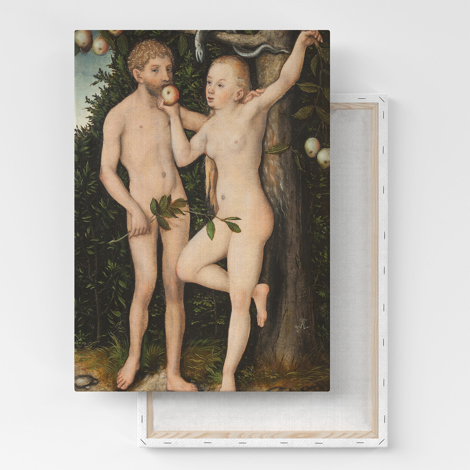 Картина на холсте, репродукция / Лукас Кранах - Adam and Eve / Размер 30 x 40 см